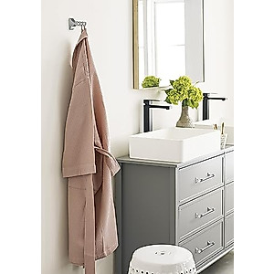 Amerock BH36050PN | Polished Nickel Double Robe Hook | 2-15/16 in. (75 mm) Length Towel Holder | Davenport | Towel Hook for Bathroom | Bathroom Hardware | Bath Accessories