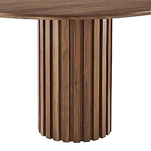 Modway EEI-6065-WAL-SET Senja 95" Oval Dining Table, Walnut