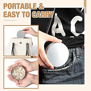 200 Pack Metal Tins Aluminum Containers with Lids Screw Top Round Tin Cans for Cosmetic Lip Balm DIY Salves Candles Wax with 5 Markers 10 Sheets Label Stickers (4 oz, Silver)