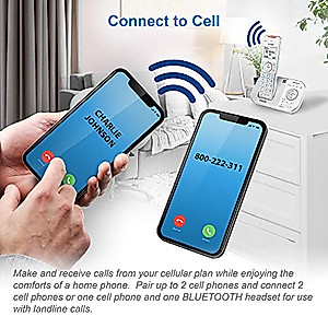 Vtech VS112-37 DECT 6.0 Bluetooth 3 Handset Cordless Phone for Home with Answering Machine, Call Blocking, Caller ID, Intercom and Connect to Cell (Silver & White)