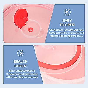 Hemoton Kids Bento Box Wheat Straw Bowl Set Unbreakable Cereal Soup Rice Bowls with Lid Bento Box Refrigerator Food Fresh Keep Box Airtight Food Storage Containers Kids Snack Container