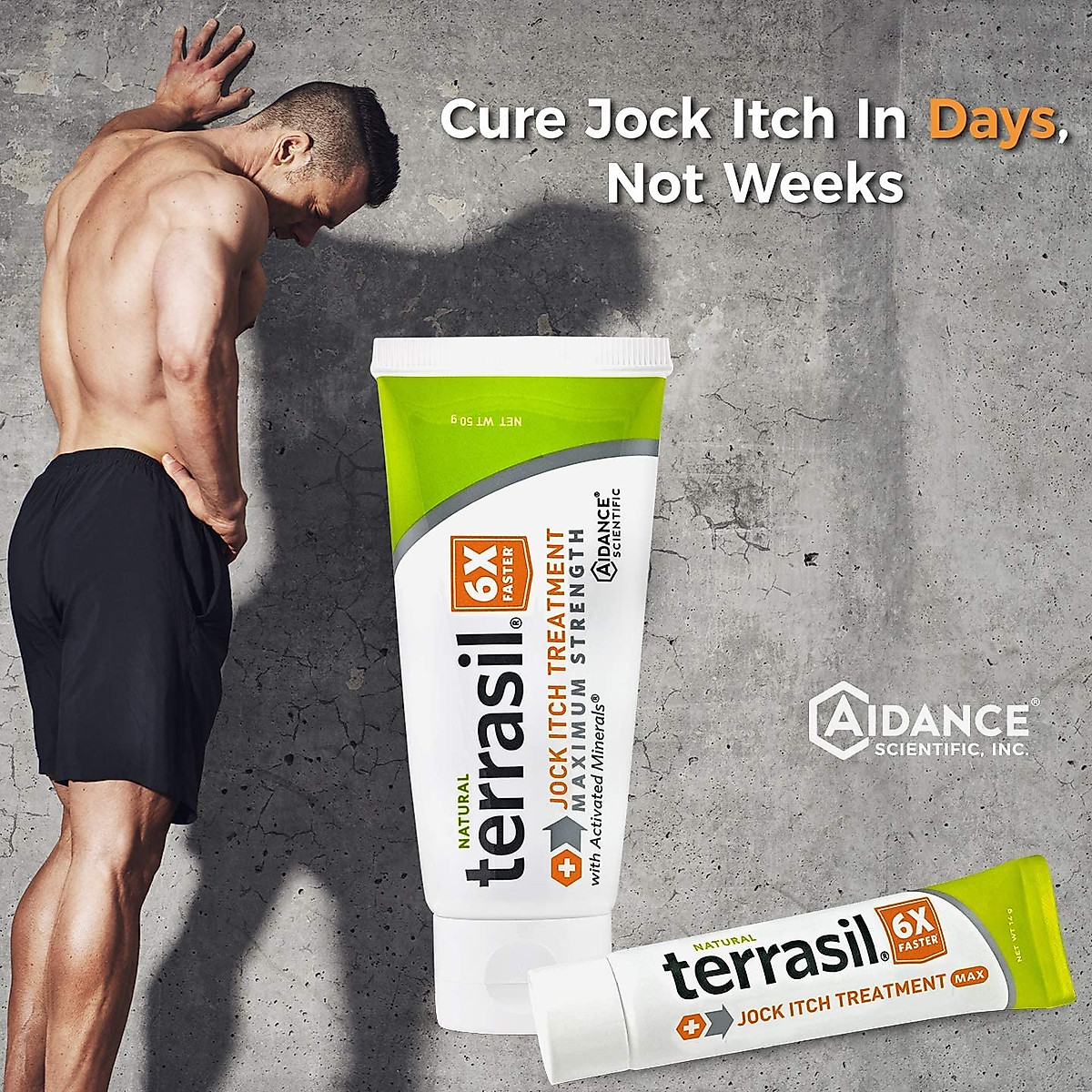 terrasil Jock Itch Antifungal Cream Extra Strength + Antifungal Soap 2-Product Care Kit with Clinically Proven Clotrimazole for Effective Jock Itch Treatment & Relief (.5oz Tube + 75g bar)