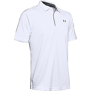 Under Armour mens Tech Golf Polo , White (100)/Graphite , Medium