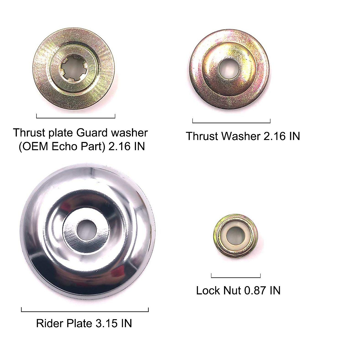 OXT Blade Adapter Kit, Blade Adapter Attachment Maintenance Kit, 6 Steel Razors Trimmer Head, Thrust Plate Guard Washer, Thrust Washer, Rider Plate, Lock nut