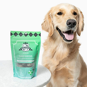 Lord Jameson Daily Greens Organic Dog Treats, Organic Dog Treats Made with Spinach and Chia Seeds, Dog Treats That Support Stomach and Digestive Health, 6 oz. Bag