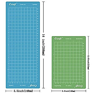 Ecraft Cutting Mat for Cricut Joy - Two 4.5X6.5Inch StandardGrip & Two 4.5X12Inch StandardGrip & Two 4.5X12Inch LightGrip Quilting Joy Mats Replacement Accessories for Cricut Joy