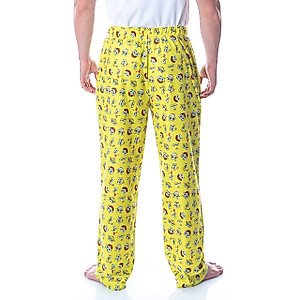 Nickelodeon Men's Spongebob Squarepants Face Expressions Loungewear Pajama Pants (4X-Large) Yellow