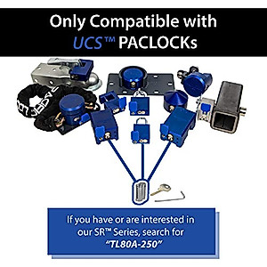 PACLOCK | UCS-80A-250 | Trailer Hitch Lock | Trailer Accessories | Anodized Aluminum | 6 Pin Cylinder | High Security | Hidden Shackle