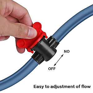 Hottche drip irrigation parts Barbed Ball valve 16mm 1/2 inch drip irrigation tubing shut off valve 10pack