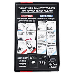 Watch Hockey, Get Drunk - The Live Hockey Drinking Game | 260 Cards with a Mini Puck. Perfect for Parties, Group Game Day, Tailgating. Great Gift for Sports Fans.