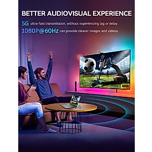 Wireless HDMI Transmitter and Receiver, Carego Wireless HDMI Extender Kit, Plug & Play, Support 2.4/5GHz for Streaming Video Audio File from Laptop/PC/TV Box to Monitor/Projector/HDTV