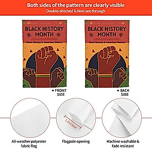 Black History Month Garden Flags For Outside Decorations Garden Decor Welcome Home Sign Yard Flag 12x18 Double Sided