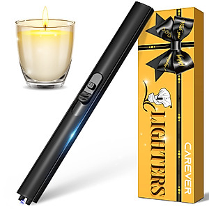 Mothers Mom Day Gifts from Daughter Son, Electric Candle Lighter USB Rechargeable Graduation Gifts for Him Wife Grandma Girlfriend Safety Lock Long Lighters for Grill Home Kitchen BBQ Camping