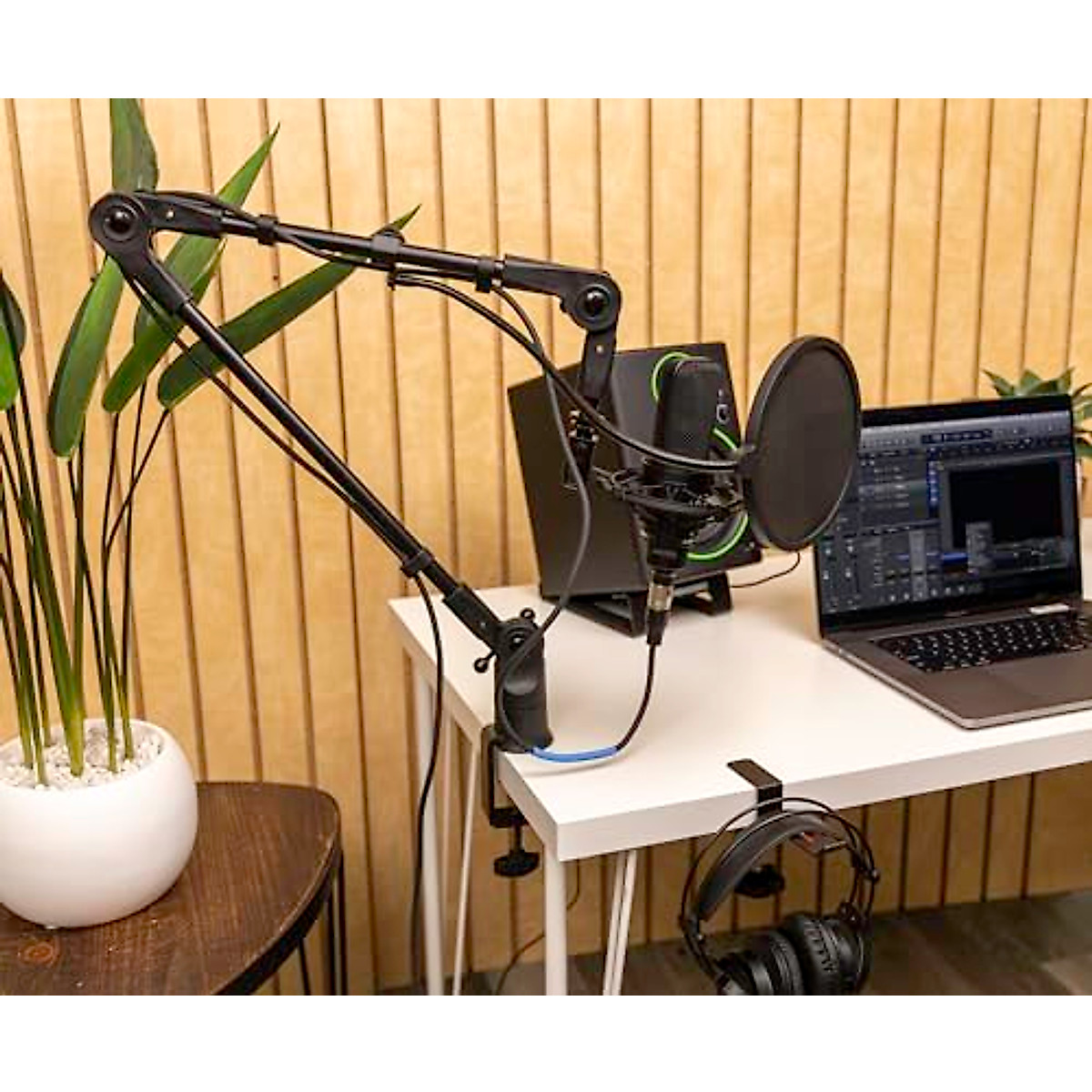 Rok-It Single Layer Microphone Pop Filter with C-Clamp to Fit Most Microphone Stands; (RI-POPFILTER)