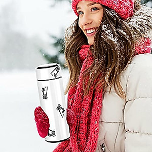 CaTaKu Mini Cute Truck Water Bottle Insulated 16 oz Stainless Steel Flask Thermos Bottle for Coffee Water Drink Reusable Wide Mouth Vacuum Travel Mug