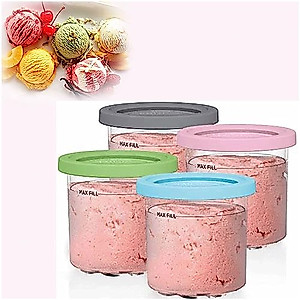 Creami Pints, for Creami Ninja Ice Cream,16 OZ Creami Deluxe Pints Airtight,Reusable for NC301 NC300 NC299AM Series Ice Cream Maker
