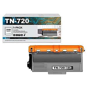MSOTFUN TN-720 TN720 Toner Cartridge Black, Replacement for Brother TN-720 Toner for HL-5440D 5450DN DCP-8110DN 8510DN MFC-8710DW 8950DW/DWT Ink Printer, 1 Pack
