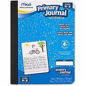 Mead Primary Journal, Narrow Ruled, 9-3/4"x7-1/2", WE Paper/BK Cvr