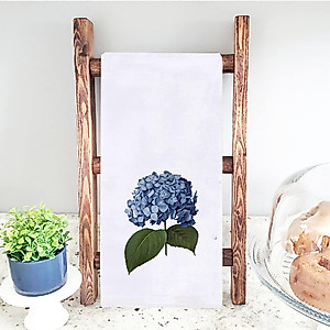Watercolor Hydrangea Purple Lilacs Kitchen Dish Towel 18 x 28 Inch, Seasonal Spring Summer Flower Towels Dish Cloth for Cooking Baking Set of 2