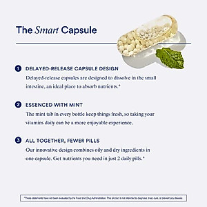 Ritual Teen Vitamins for Girls - Zinc, Vitamin A and D3 for Immune Function Support*, Omega-3 DHA & B12 for Brain Health, Non-GMO, Mint Essenced, 30 Day Supply, 60 Vegan Capsules