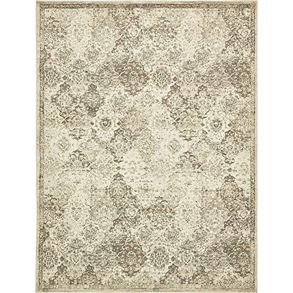 Unique Loom Tuareg Collection Vintage Distressed Traditional Area Rug, 9 x 12 ft, Beige/Brown