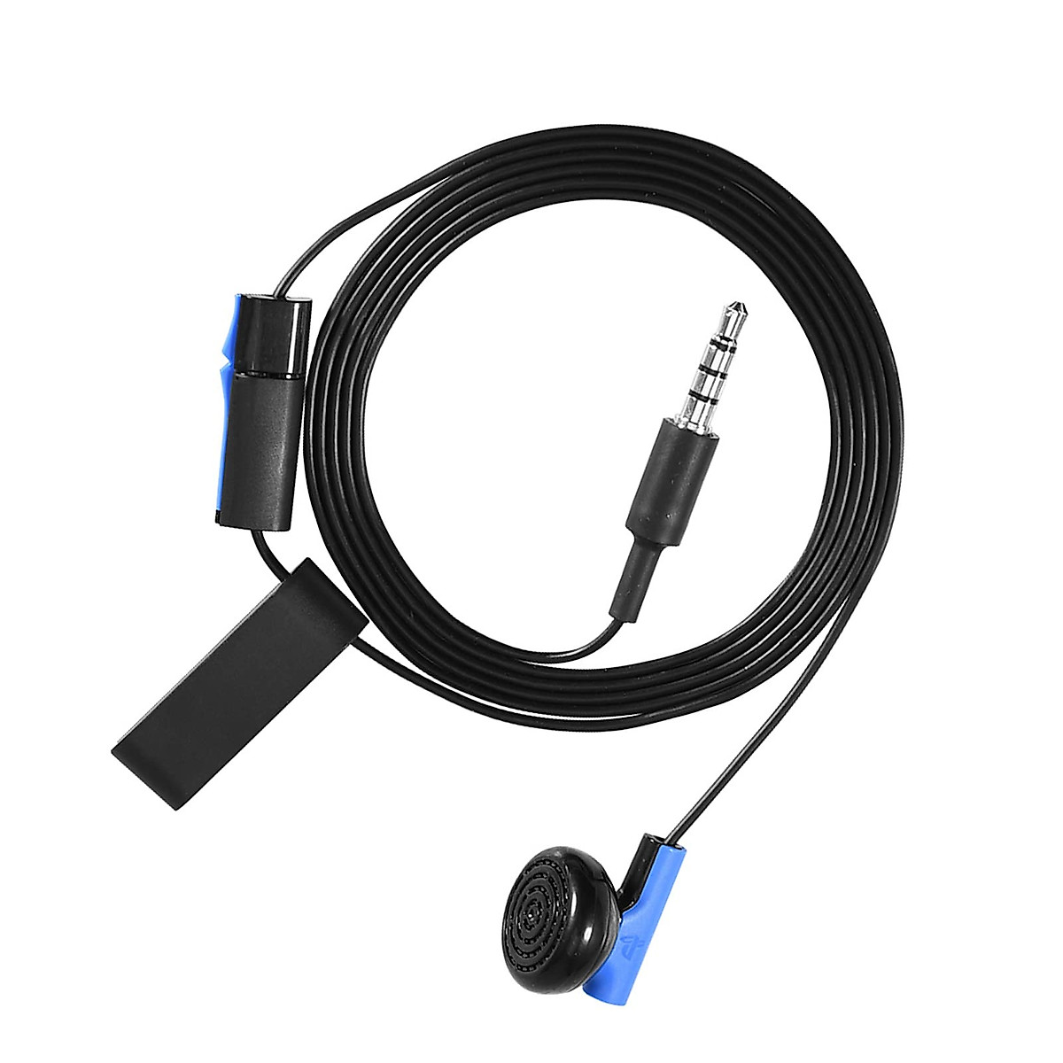 Zerone Mono Chat Earbud with Mic for Playstation 4, 3.5mm Single-Sided One Ear Wired Headset in-Ear Gaming Earbud for PS4 Slim PRO - Mobilephone PC Tablet Compatible