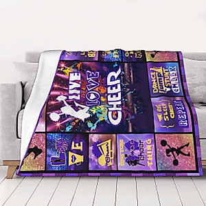 Wotail Cheerleader Gifts, Cheer Blankets for Girls,Cheerleader Gifts for Girls, Cheerleading Gifts, Cheer Gift, Cheer Gifts for Cheerleaders 60"x 50"