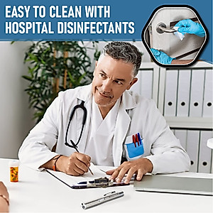 First Lifesaver Dual Beam LED Penlight for Nurses, Doctors, and Medical Professionals, Check Pupil Response, Ear, Nose, and Throat, Slim USB Rechargeable Flashlight (2 Sliver)