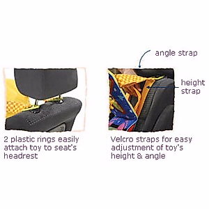 Taf Toys Toe Time Infant Car Seat Toy | Kick and Play Activity Center with Music, Lights, Mirror, and Jingling Toys | Fun Travel Baby Toy for Rear Car Seat | Easier Drive with Newborns, Babies