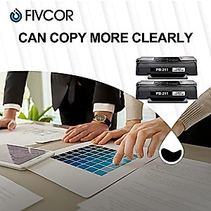 FIVCOR PB-211 PB-211EV Remanufactured Black Toner Cartridge for Pantum PB-211 for P2502W M6552NW P2200 P2500W M6602NW M6550 M6550N M6550W M6600 M6600N M6600W P2207 P2500 P2500NW(2 Black)