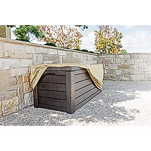 Sturdy Covers Deck Box Defender Cover - All-Season Outdoor Deck Box Cover (Black, Medium)