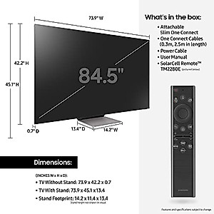 SAMSUNG 85-Inch Class Neo QLED 8K QN900B Series Mini LED Quantum HDR 64x, Infinity Screen, Dolby Atmos, Object Tracking Sound Pro, Smart TV with Alexa Built-In (QN85QN900BFXZA, 2022 Model)