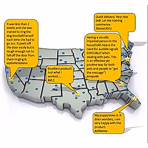 barkOutfitters GoGo Bell Dog Doorbell for Housebreaking/Housetraining Door Bell/Potty Training Your Poochie to Let You Know When They Need to Tinkle (Black, Qty 1)