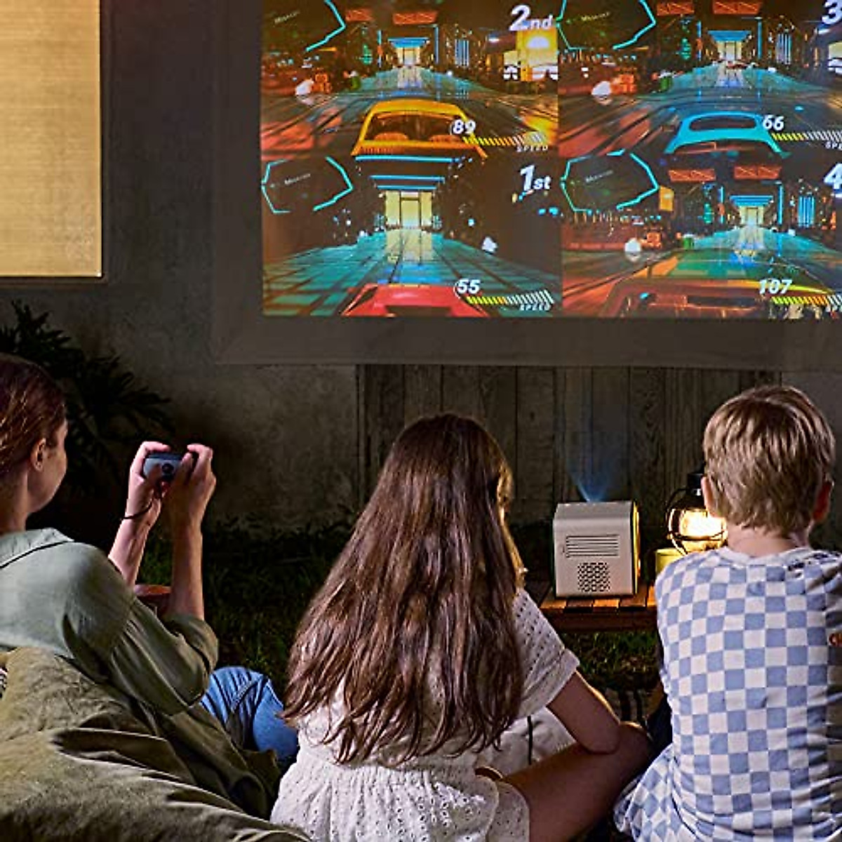 BenQ GS50 1080p Wireless Outdoor Projector | Extra Bass Bluetooth Speaker | IPX2 Splash & Drop Resistant | WiFi | Android TV | Chromecast & AirPlay | Auto Focus | 2D Keystone | HDMI | USB-C | PD 45W