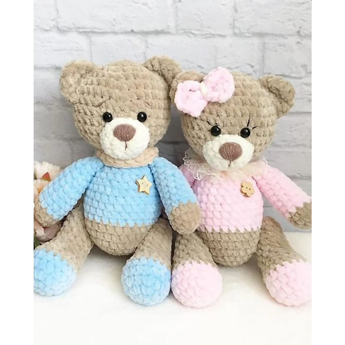 Troyarn Velvet Chenille Baby Blanket Yarn Amigurumi Yarn for Crocheting and Knitting Super Bulky 100 gr (132 yds) (10145 - Mushrooms)