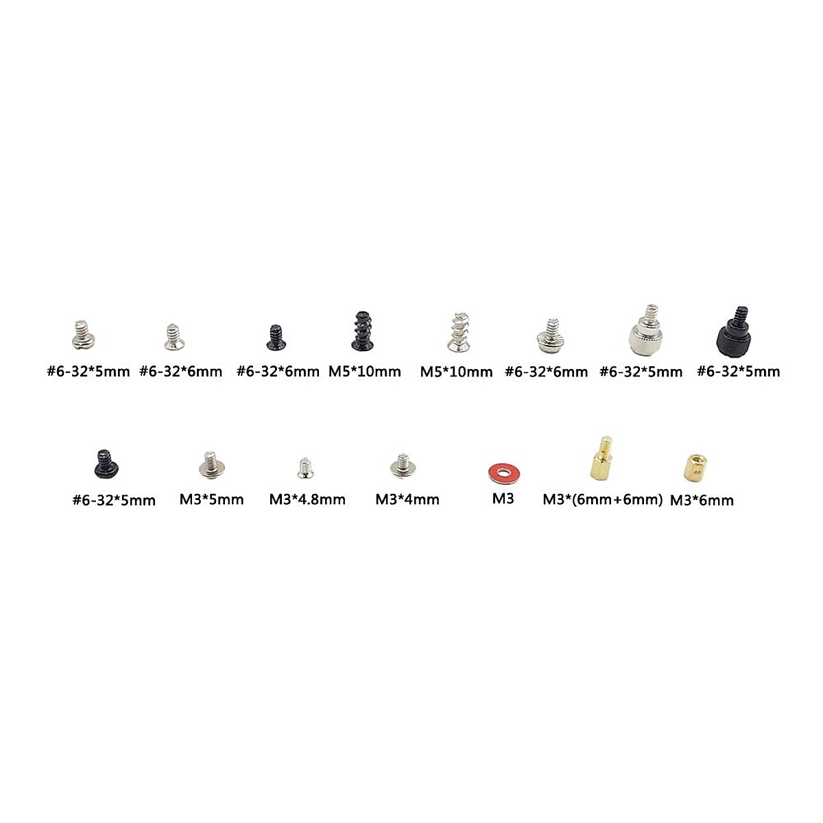 HVAZI 15 Kinds Personal Computer Screws Standoffs Spacer Assortment Kit for Computer Case Motherboard Hard Drive Fan Power Graphics