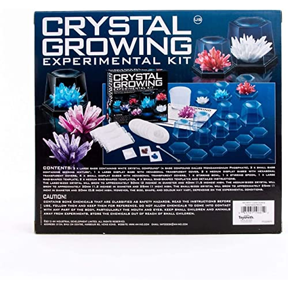 4M Crystal Growing Science Experimental Kit - 7 Crystal Science Experiments with Display Cases - Easy DIY STEM Toy Lab Experiment Specimens, Educational Gift for Kids, Teens, Boys & Girls