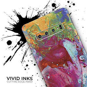 DesignSkinz Liquid Abstract Paint Remix V46 Protective Vinyl Decal Wrap Skin Cover Compatible with The Samsung Galaxy S20 (Screen Trim & Back Glass Skin)