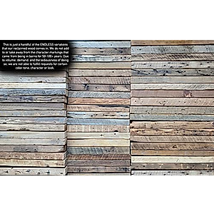 Urban Legacy Accent Floating Shelves | Reclaimed Wide Plank Barn Wood with Floating Brackets | Set of 2 (Natural, 36" x 7" x 2")