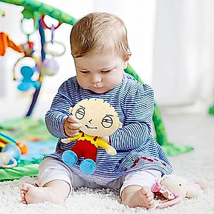 Family-Guy Series Plushies, Hot Drama Cartoon Role Stewie Gri.ffin & Puppy Brian Plush Doll, Soft Anime Character Throw Pillow Toy, Home Decor Collectibles Stuffed Toys for Animation Lovers