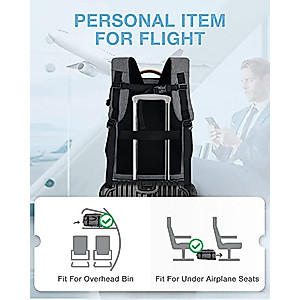 BAGSMART Travel Laptop Backpack, 40L Expandable Airline Approved Carry On Backpack with Packing Cubes, Water Resistant Weekender Backpack Fits 17 Inch laptop, Luggage Daypack with Shoe Bag,Grey