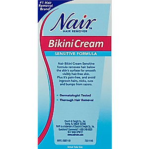Nair Hair Remover Bikini Cream Sensitive 1.7 Ounce (50ml) (2 Pack)