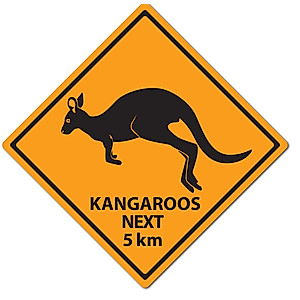 Australia Wall Decorations 4 Outback Street Signs 4 Australian Road Signs - Accents for a Unique Aussie Vibe Featuring Boomerang Kangeroo Koalas Sydney Melbourne