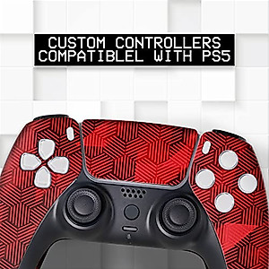 BCB Controllers Custom Wireless Controller compatible with PS-5 Controller | Works with Playstation 5 Console | Proudly Customized in USA with Permanent HYDRO-DIP Printing (NOT JUST A SKIN)