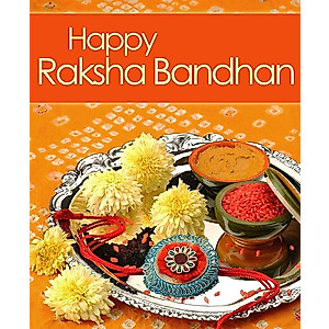 CRAFTSMAN Rakhi for brother Bhaiya Bhabhi Gift Set of 5 Pcs Rakhi for family Raksha Bandhan Festival Rakhi for Bhaiya and Bhabhi, Indian designer latest Rakhi for bhai Thread Bracelets (Design 2)