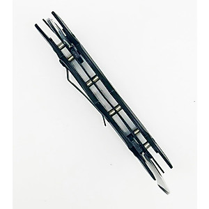 ARLEZA STORM Dark Knight Twin Blade Bat Knife - 11" Pocket Folding Spring Assisted Dual Blades Tactical Knife for Comics Superhero Fan! (Black/Black)