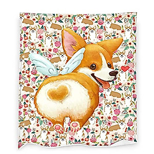 JASMODER Cute Corgi Angle Throw Blanket Warm Ultra-Soft Micro Fleece Blanket for Bed Couch Living Room