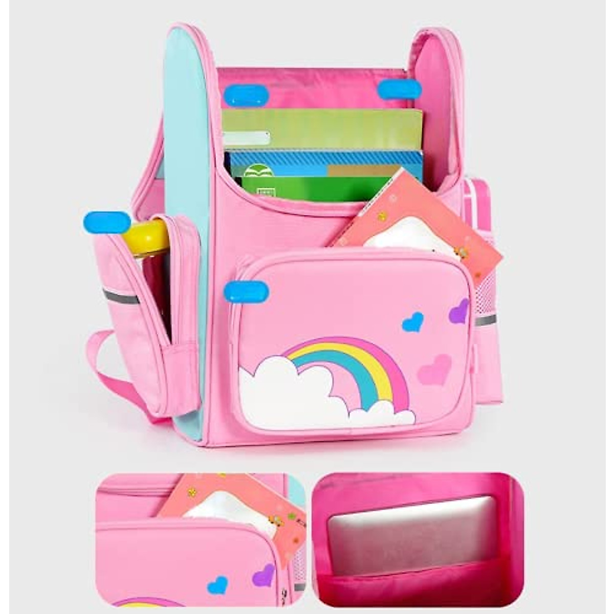 HUIHSVHA Cute Backpack, Cartoon Waterproof School Laptop Book Bag, Casual Large Capacity Daypack for Girls Boys