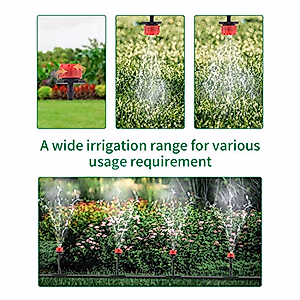 MSDADA 82ft Drip Irrigation Kits Garden Irrigation Accessories, Plant Watering System with 1/4” Blank Distribution Tubing Hose,DIY Plant Garden Hose Watering Kit (Red)