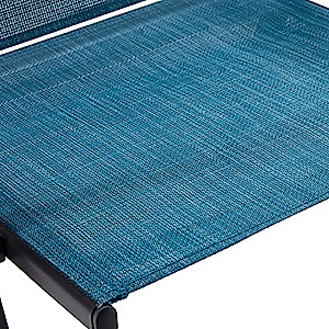 VICLLAX Folding Patio Chairs Set of 4, Portable Patio Dining Chairs Sling Back Chairs for Garden